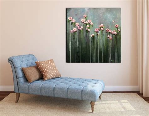 Großes Blumen Kunstwerk Original großes Ölgemälde handgemachte