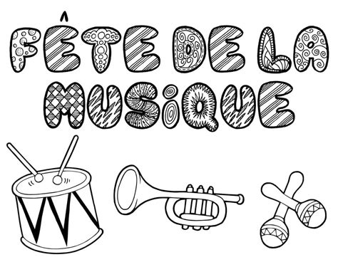 Coloriage Fete De La Musique Imprimer Sur Coloriageenfant