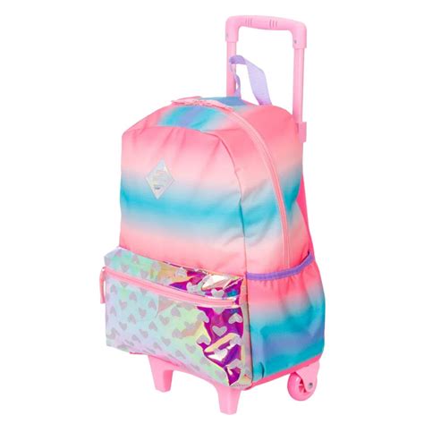 Mochila Rodinha Infantil Escolar Sestini Arco Ris Colorido
