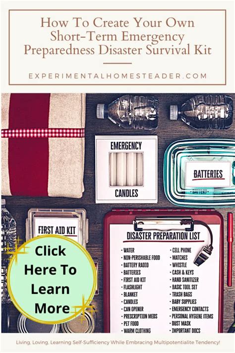 How To Create Your Own Short Term Emergency Preparedness Disaster
