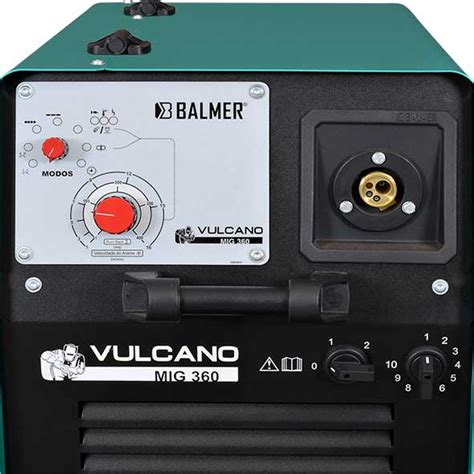 Aparelho De Solda Mig Mag Balmer Vulcano Mig 360 Trifasica 220 380v