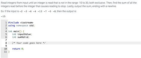 Solved Read Integers From Input Until An Integer Is Read Chegg