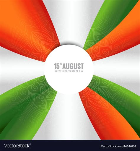 Abstract India Independence Day Celebration On 15 Vector Image