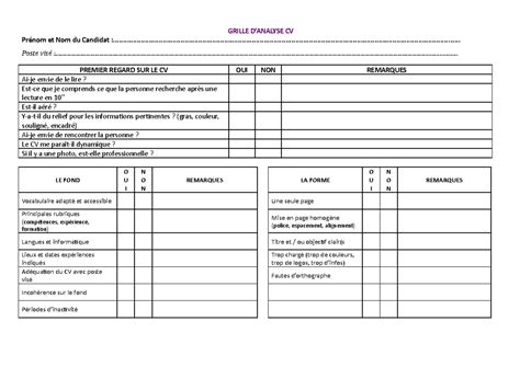 Exemple De Grille DAnalyse Des Tâches Guide Pratique Assurance