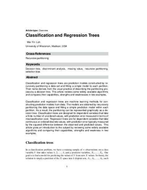 pdf classification and regression trees h s