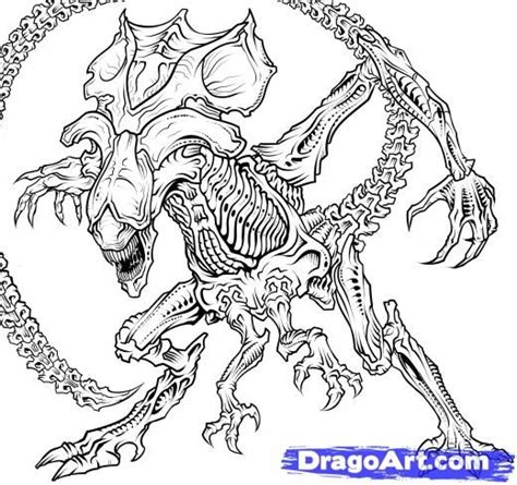 alien vs predator Colouring Pages Рисунки Рисунки девушки Раскраски