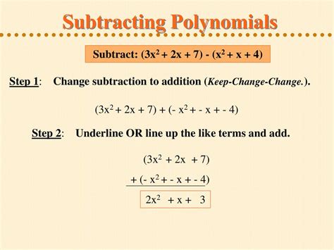 defining polynomials adding like terms ppt download