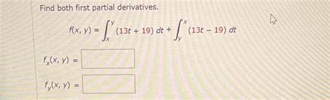 Solved Find Both First Partial Derivatives Chegg