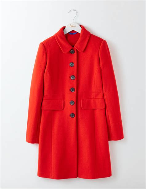 Boden Red Coat Frilly Pretty Things