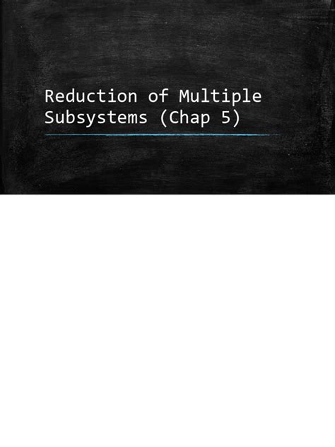 reduction of multiple subsystems 1 pdf