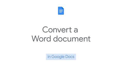 How To Convert A Word Document In Google Docs YouTube