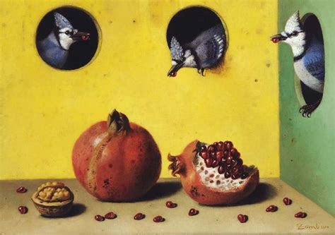 Ilya Zomb Botticelli Visionary Art Illustrations Pet Birds Still