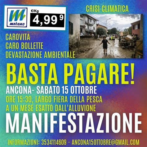Ancona Sabato 15 Ottobre Manifestazione Ad Un Mese Dallalluvione
