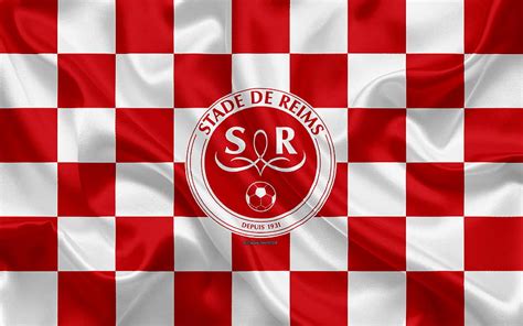 Reims FC Stade De Reims Logo Creative Art Red And White Checkered