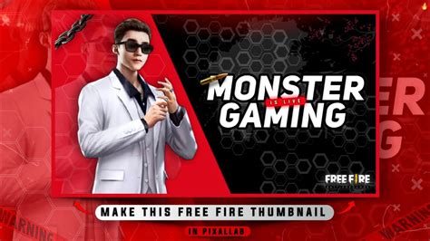 How To Make Free Fire Live Stream Thumbnail In Pixallab How To Make