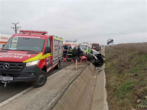 Accident rutier cu cinci victime în apropiere de pensiunea Mira