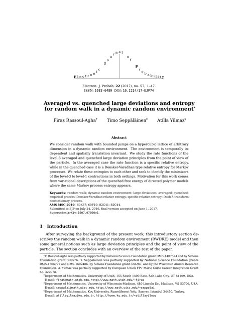 pdf averaged vs quenched large deviations and entropy for random walk in a dynamic random