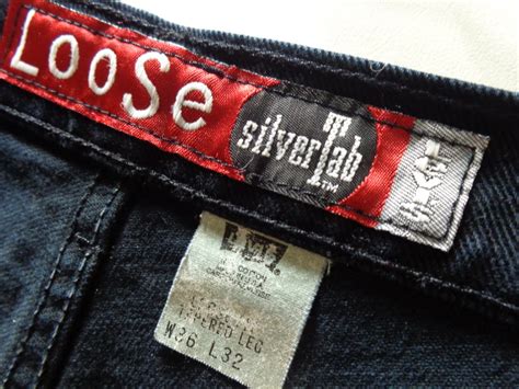 90 S Levis silverTab BAGGY BLACK DENIM PANTSリーバイス シルバータブ バギー仕様 黒デニム