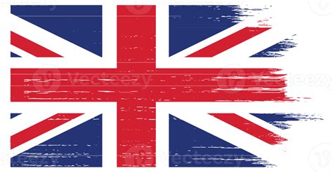 UK Flag With Brush Paint Textured Isolated On Png Or Transparent