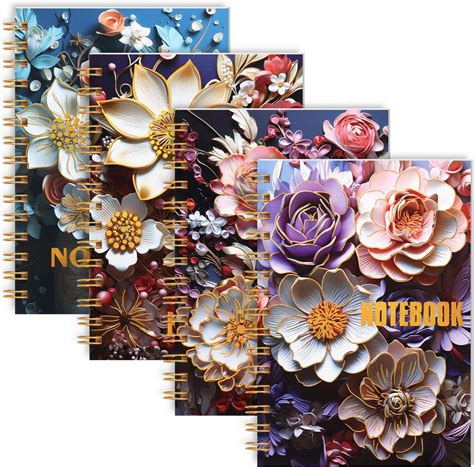 Amazon Eoout Pcs A Spiral Notebooks Hardcover Spiral Journals