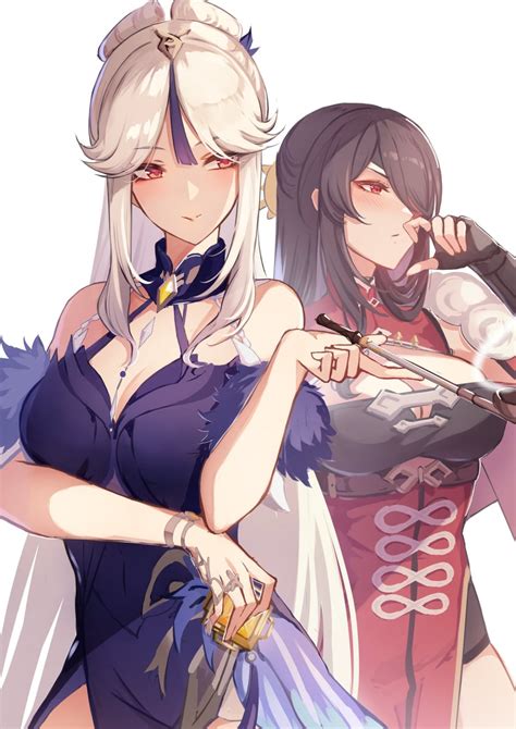 Ningguang Beidou And Ningguang Genshin Impact Drawn By Pnatsu