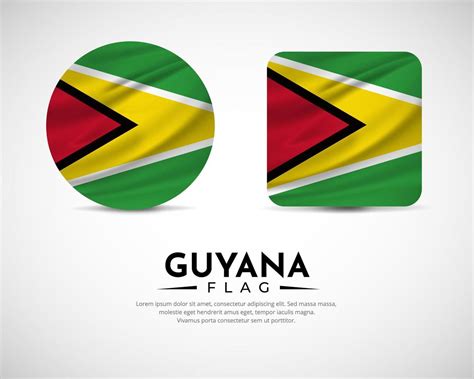 Collection Of Guyana Flag Emblem Icon Guyana Flag Symbol Icon Vector