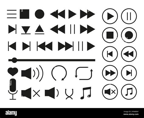 Iconos del reproductor multimedia configurados Colección de señales