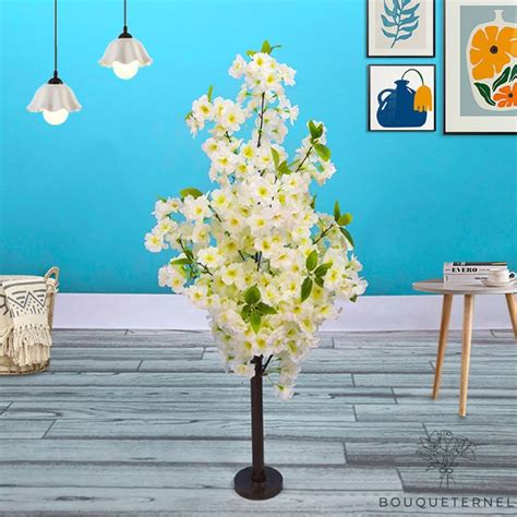 Arbre Artificiel Fleur Blanche Bouqueternel