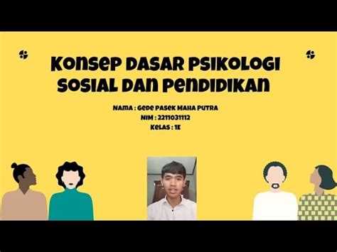 Konsep Dasar Psikologi Sosial Dan Pendidikan YouTube