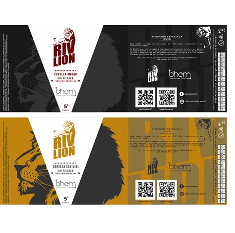 Etiquetado De Producto Cerveza Rivlion On Behance