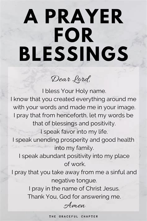 Speak Blessings Unto Your Life The Graceful Chapter Morning Prayer