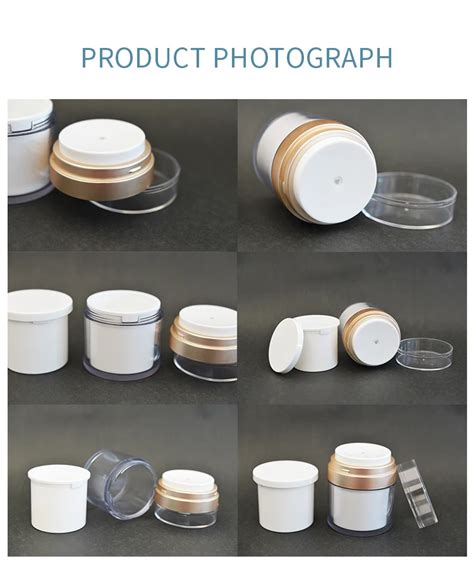 Luxury 50g Personal Care Cream Airless Jar Plastic Airless Bottle Jar