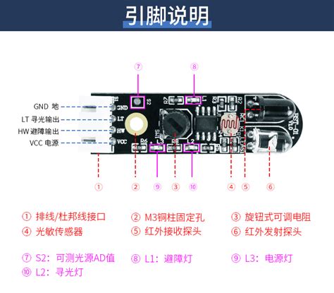 红外避障寻光模块