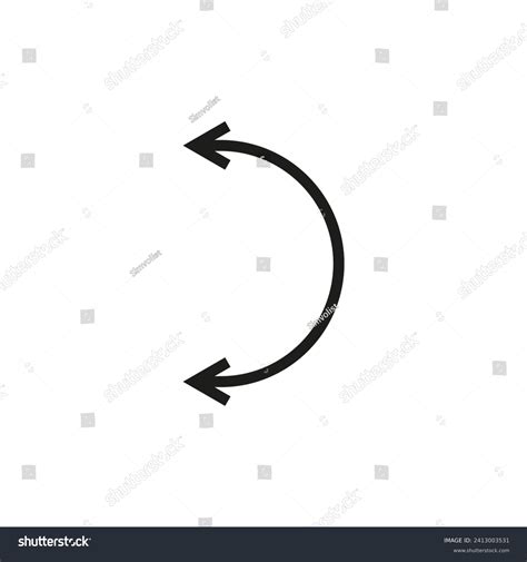 Dual Semi Circle Arrow Vector Illustration Stock Vector Royalty Free