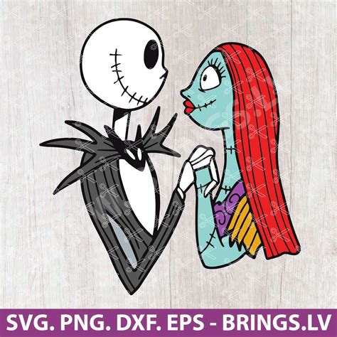 Silhouette Jack And Sally Svg Free Bodyarttattoosfemale