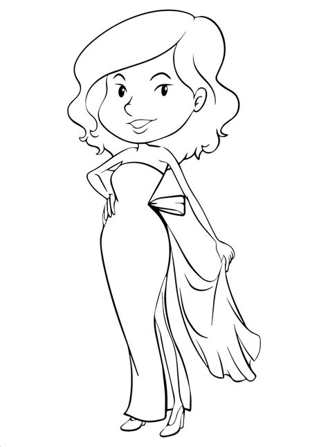 Coloriage Fille Adolescente De Dessin Anim T L Charger Et Imprimer