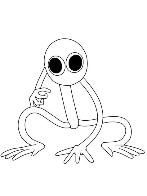 Purple Rainbow Friends Coloring Pages