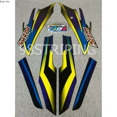 Jual Stiker Striping Lis Standar Ori Honda Win Win Biru Kuning