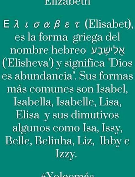Significado De Elizabeth En La Biblia Tu Significado