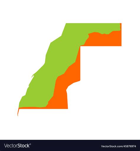 Western Sahara Map Of Land Divided By Moroccan Vector Image