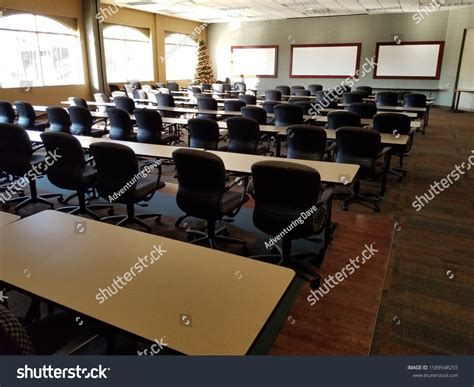 View Rear Classroom Towards Front Whiteboards Stock Photo 1589548255