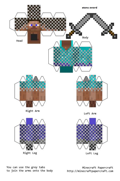 Papercraft Steve With All Armor Minecraft Printables Diy Minecraft Minecraft Crafts