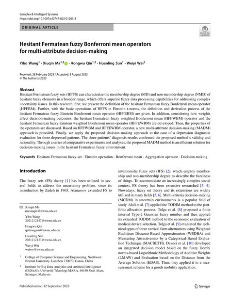 pdf hesitant fermatean fuzzy bonferroni mean operators for multi attribute decision making