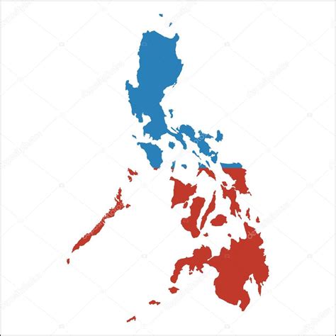 Mapa De Alta Resoluci N De Filipinas Con Bandera Nacional
