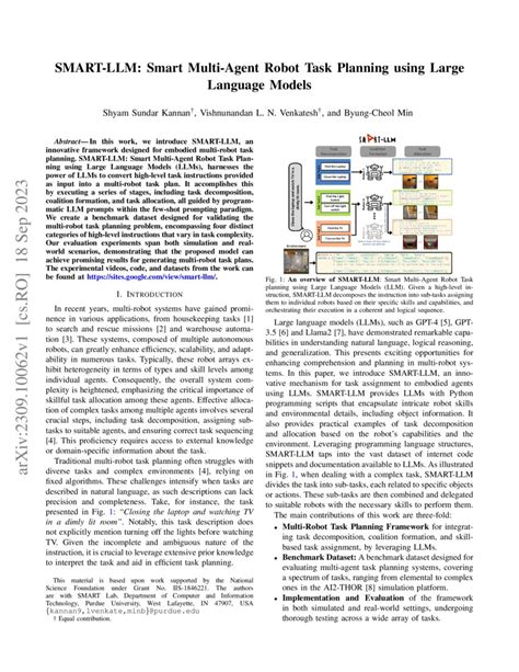 smart llm smart multi agent robot task planning using large language models deepai
