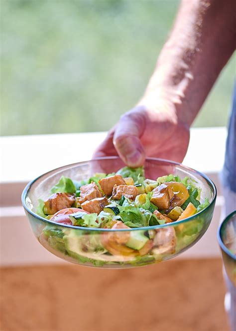 Dés de saumon mariné à l airfryer Recette rapide