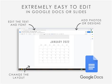 Editable Calendar Template 2022 Google Slides 2024 CALENDAR PRINTABLE