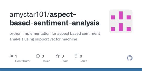 github amystar101 aspect based sentiment analysis python implementation for aspect based