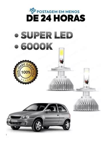 Par Super Led Farol De Milha Corsa Wind 1996 A 2000 6000k