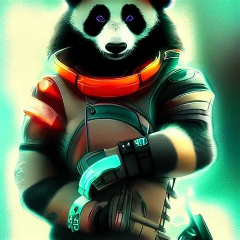 Cyberpunk Panda Neon Stylized Artgerm Artstation Hd Stable Diffusion